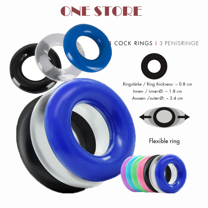 ONE STORE - 1pc Silicon Penis Ring long lasting O Ring Sexual Toy for men Time Delay - Ready ...