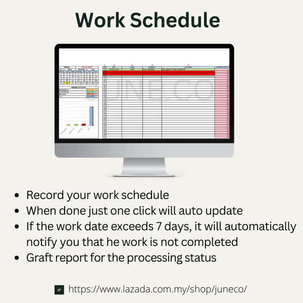 WORK SCHEDULE WORKSHEET RECORD SCHEDULE JADUAL KERJA KERTAS KERJA ...