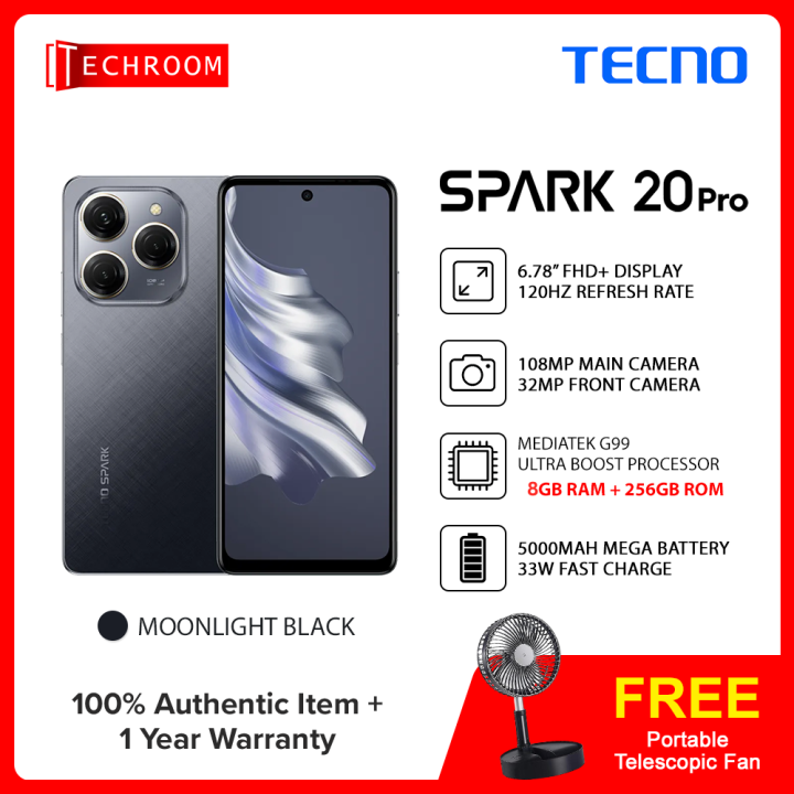 TECNO SPARK 20 Pro | 8GB RAM + 256GB ROM | MediaTek Helio G99 | Android ...