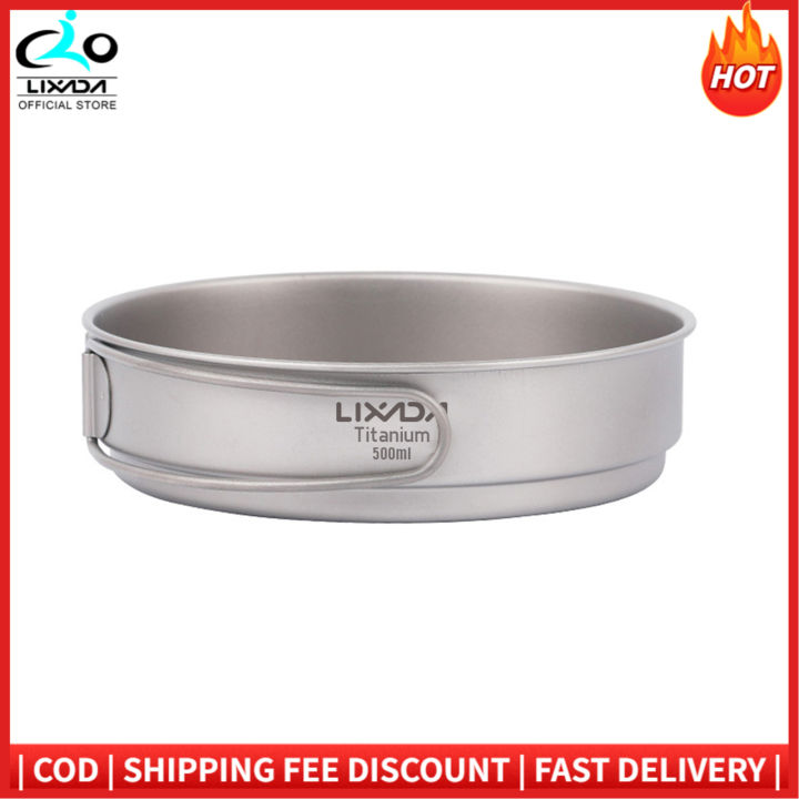 Lixada Ultralight Titanium Frypan Outdoor Camping Hiking Backpacking ...