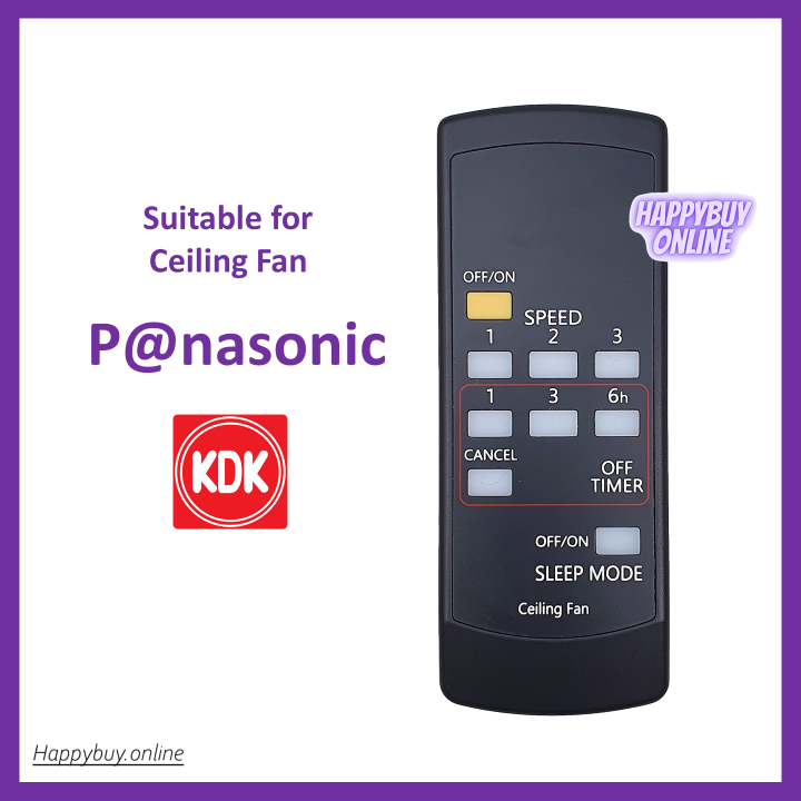 Compatible for P@nasonic Bayu Ceiling Fan Remote Control Replacement ...