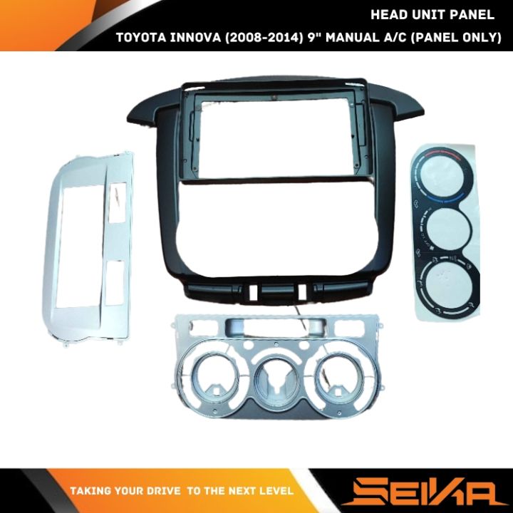 Toyota Innova 9" Head unit Panel For Toyota Innova 2008-2014 Manual A/C ...