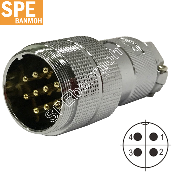 [ 1 ชิ้น ] GX30-PW-04 4P ผู้ต่อสาย | Lazada.co.th