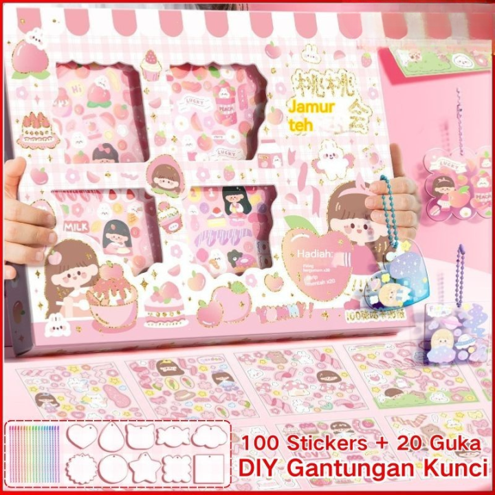 Mainan DIY Stickers Gooka Set Giftbox 100br Stickers dan 20 Papan ...