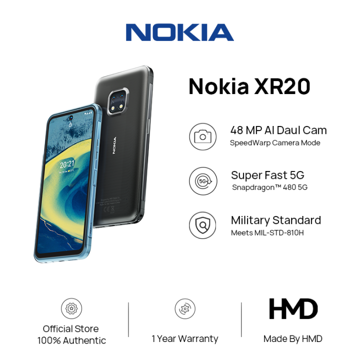 Nokia XR20 5G Rugged Phone Waterproof 6.67'' FHD+ Meets MIL-STD-810H ...