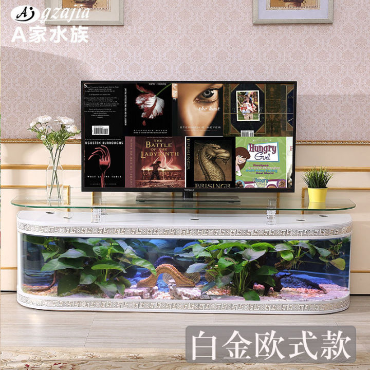 European TV Cabinet Ecological Fish Tank Modern Minimalist Aquarium ...