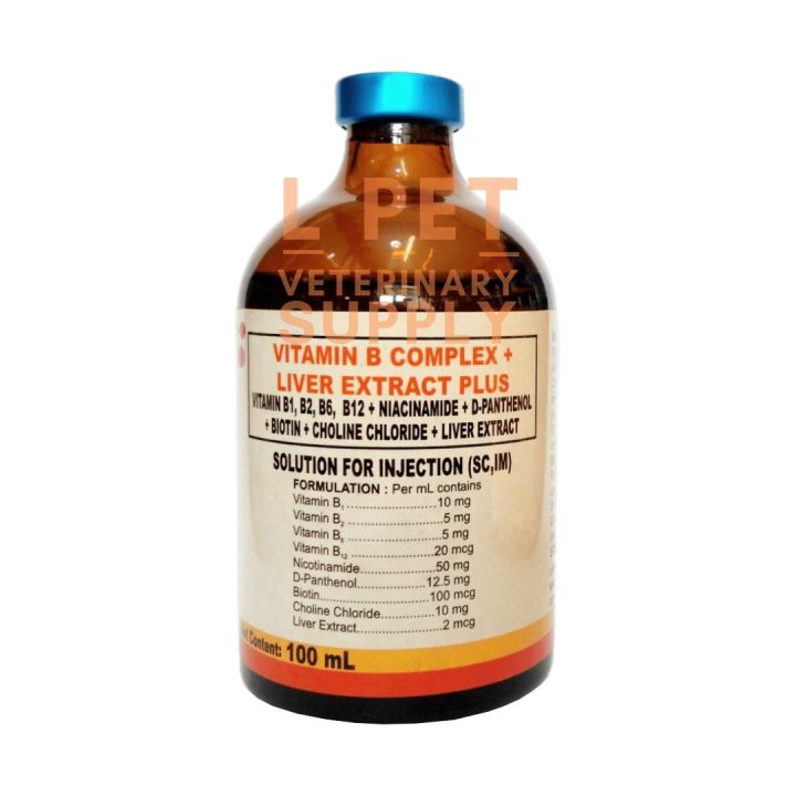 Vitamin B complex with Liver Extract plus 100 ml Nutrivet FOR ANIMALS ...