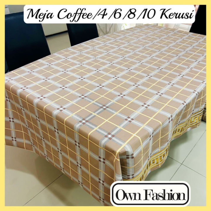 Lapik Meja Korea 3D Alas Meja Waterproof ( Meja Coffee/4/6/8/10 Kerusi ...