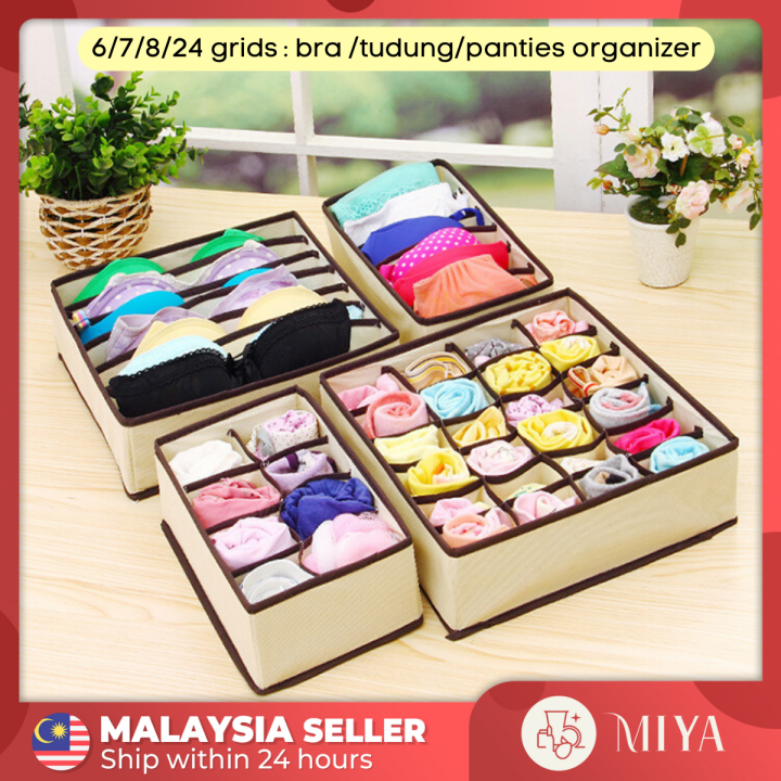Underwear Bra Organizer Foldable Storage Box Drawer Closet Lingerie ...