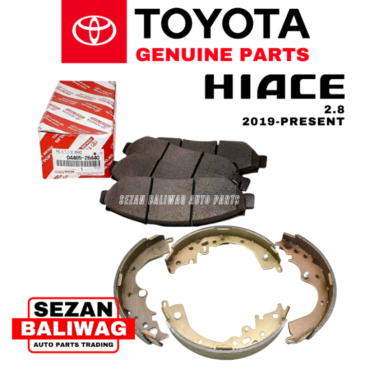 ORIGINAL TOYOTA FRONT BRAKE PAD SET / REAR BRAKE SHOE TOYOTA HIACE 2019 ...