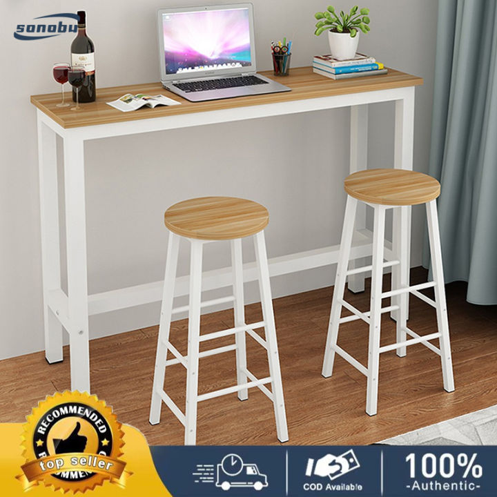 Mini Bar Table and Chairs Set 1 pc Bar Table and 2 pcs Bar Stool Bar ...