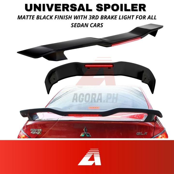 Universal Spoiler for all Sedan Cars Matte Black Finish | Lazada PH