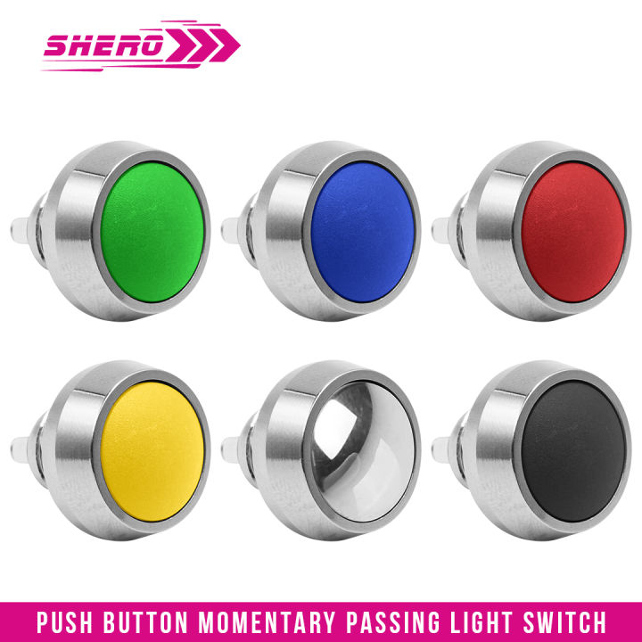 Push Button Momentary Passing Light Switch Metal Waterproof 12mm Made ...
