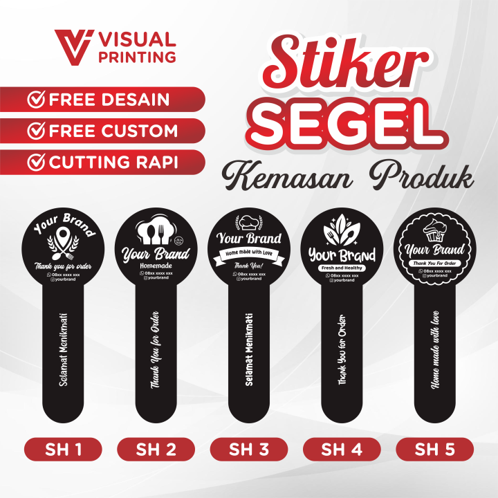 Stiker Segel Kemasan Makanan / Stiker Segel Toples Kue Kering / Stiker ...