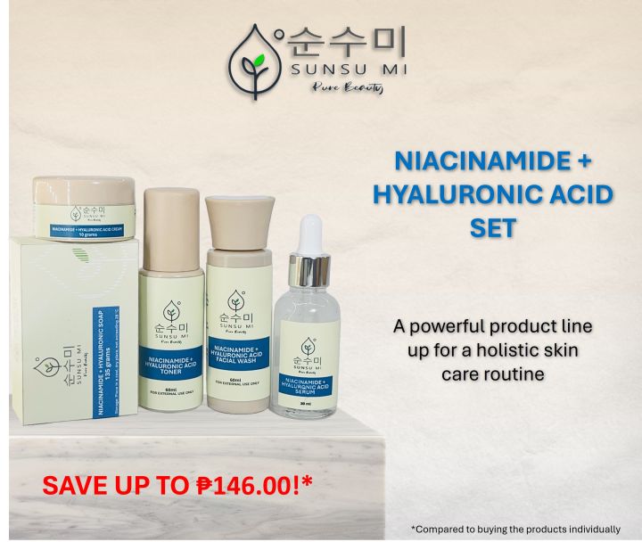Sunsu Mi Niacinamide + Hyaluronic Acid Set | Lazada PH