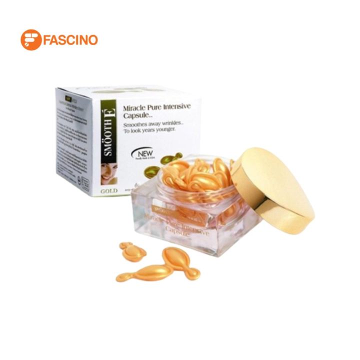 SMOOTH E Gold Miracle Pure Intensive capsule แคปซูลเซรั่ม (12 แคปซูล ...