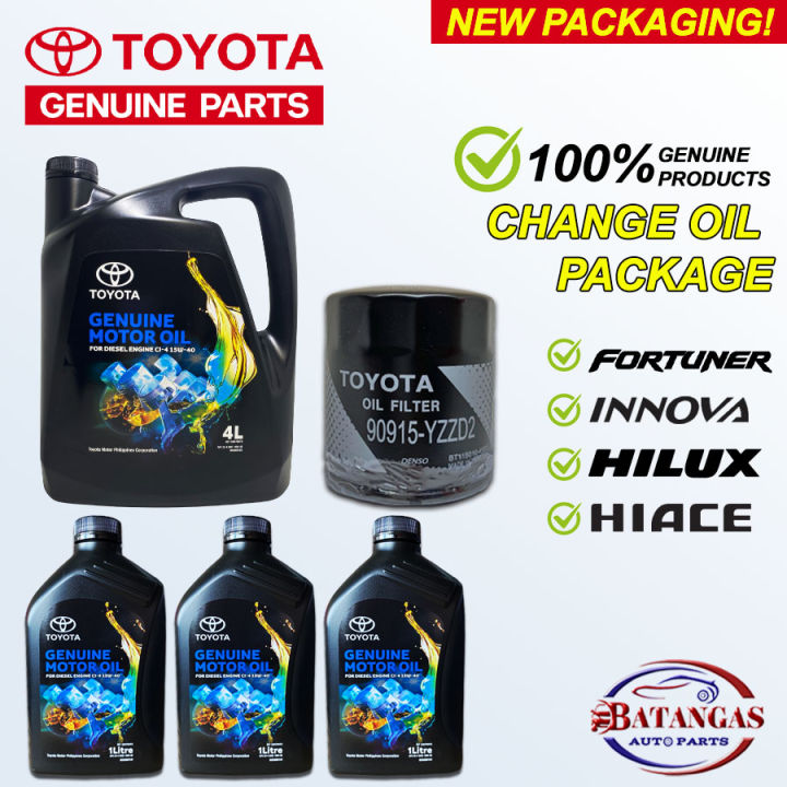 CHANGE OIL PACKAGE TOYOTA FORTUNER/ INNOVA/ HILUX 7L 15W-40 DIESEL ...
