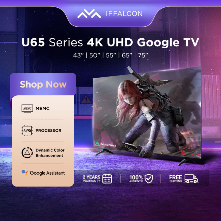 iFFALCON 43/50/55/65/75 Inch 4K HDR Google TV - U65 Series (HDR, Micro ...