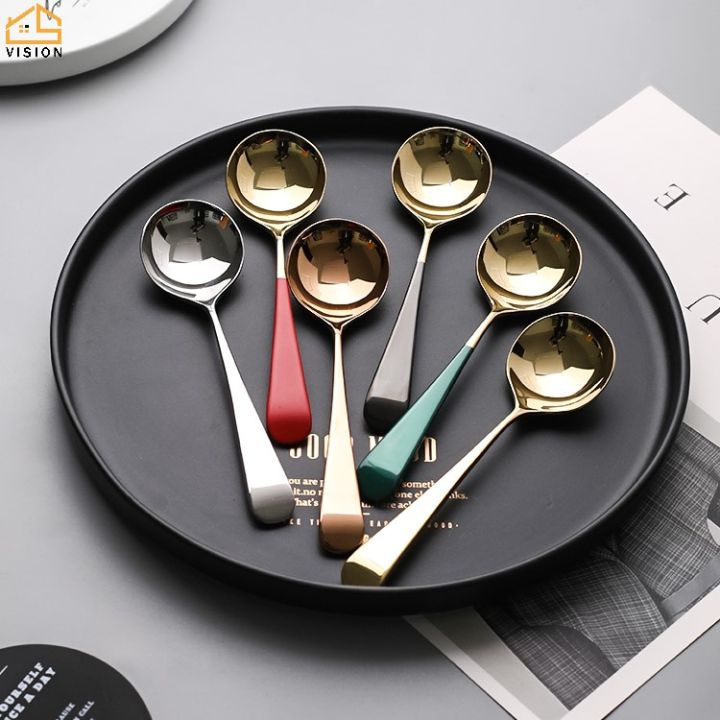 Vision 304 Stainless Steel Coffee Spoon Juice Milk Tea Stirrer Dessert ...