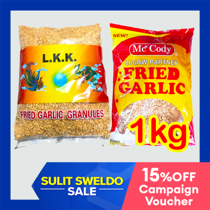 1kg LKK FRIED GARLIC MCCODY Toasted Garlic Flakes for Siomai Dumplings ...