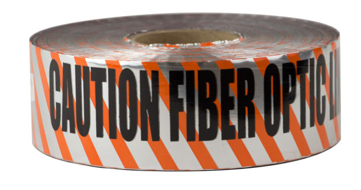 3-Inch by 1000-Feet 5-MIL Detectable Tape Caution with Buried Fiber ...