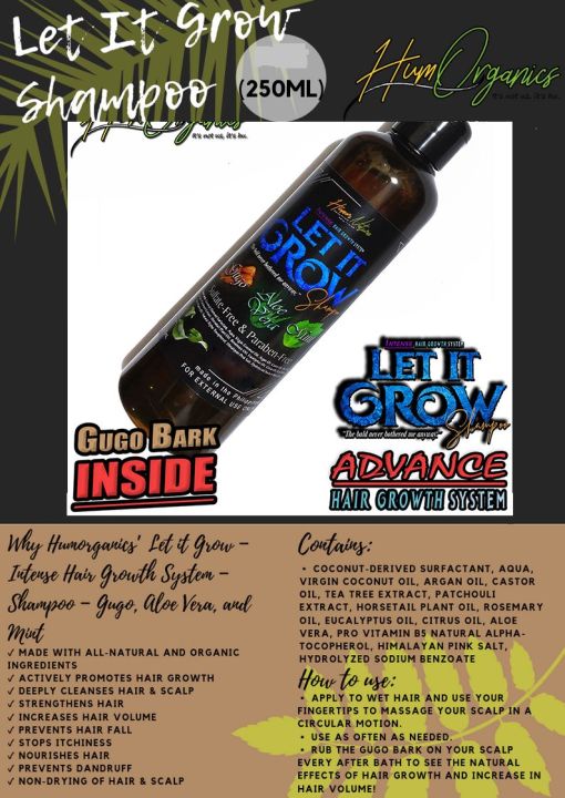 Natural Let it Grow Organic Hair Grower Shampoo | Lazada PH