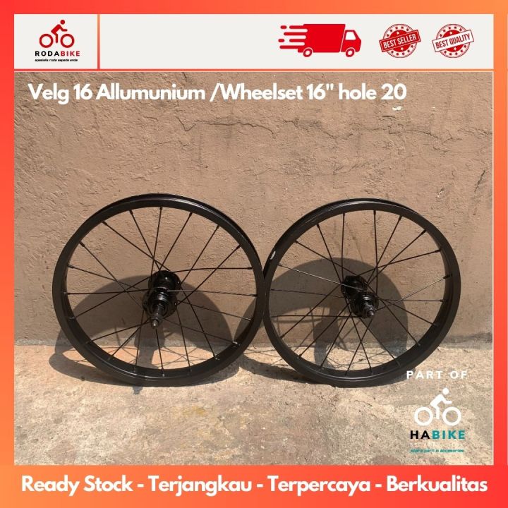 Velg Jadi Alumunium Roda Sepeda Ukuran 16" Wheelset Alumunium Jadi ...