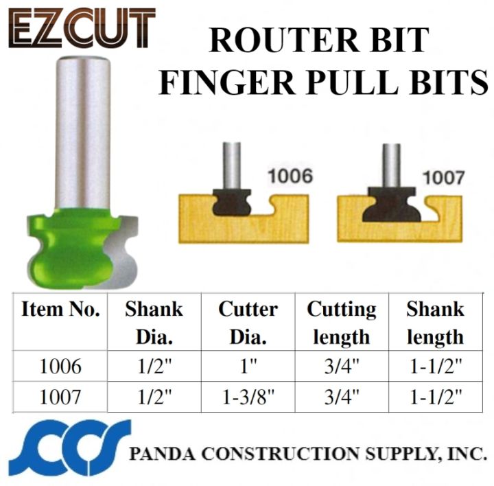 EZ CUT ROUTER BIT Finger Pull Bits 1/2 Shank | Lazada PH