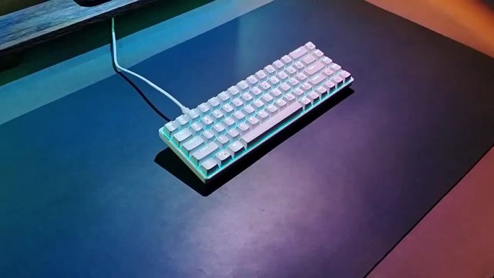 V800 68 Key Mechanical Gaming Keyboard Plug-in Shaft Design Double ...