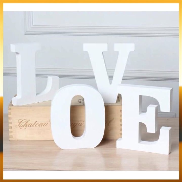 Creative letters in white wood capital lettern Heignh of 10 cm | Lazada PH