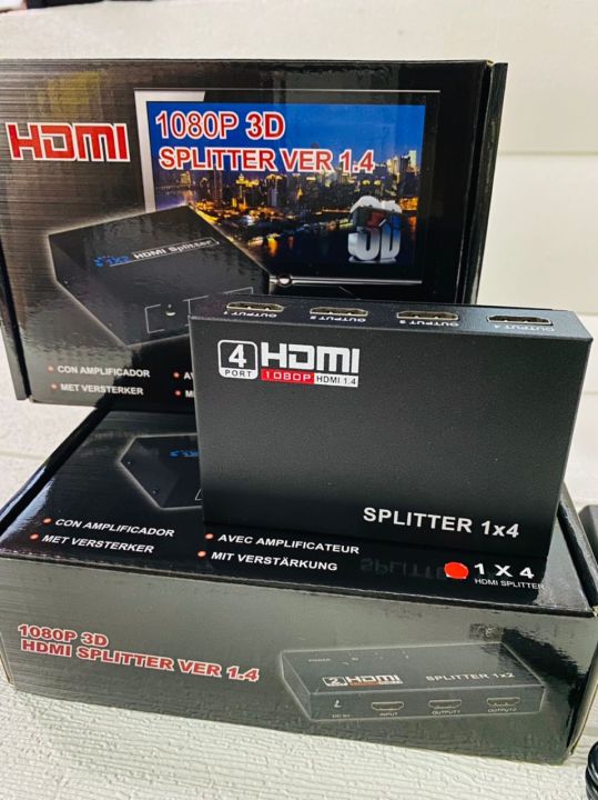 HDMI SPLITTER FULL HD 1080P 【1 to 4 】ASTRO/PC/DECORDER 1 IN 4 OUT TV ...