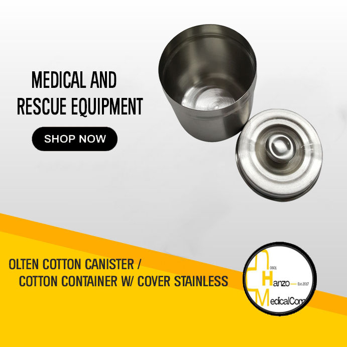 OLTEN COTTON CANISTER / COTTON CONTAINER W/ COVER STAINLESS | Lazada PH