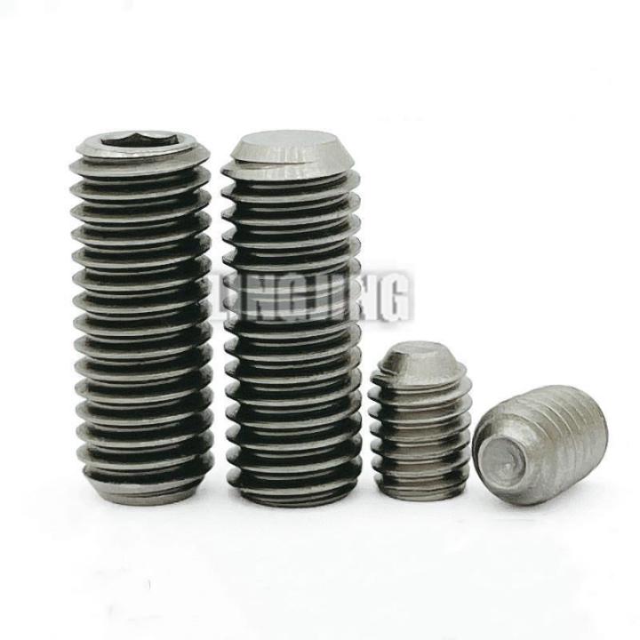 1/2PCS M2.5 M3 M4 M5 M6 M8 M10 TA2 Pure Titanium Hex Hexagon Socket Allen Cup Point Grub Screw ...