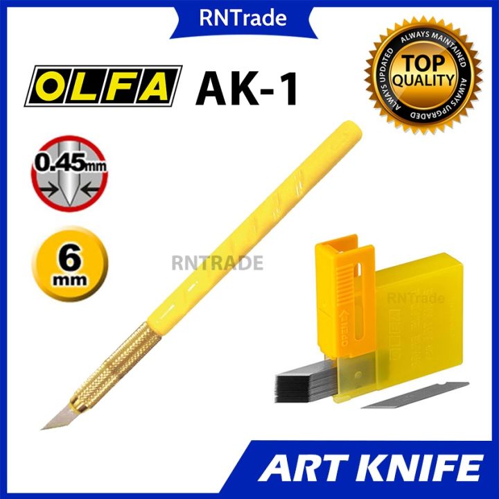 OLFA AK-1 Art Cutter Hobby Precision Knife Set (Pen with 25pcs Spare Blades) | Lazada PH