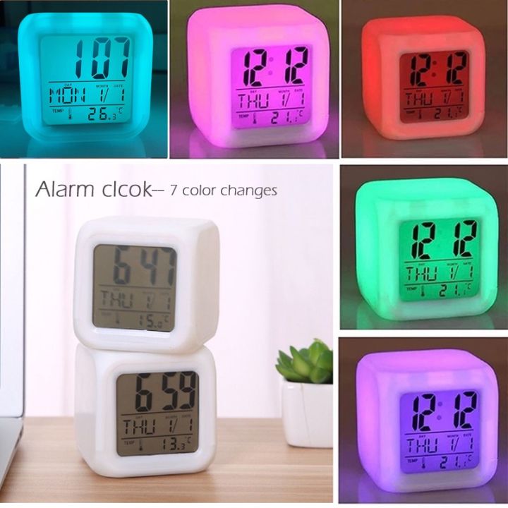 LED digital clock battery desk alarm clock digital loud sound mini ...