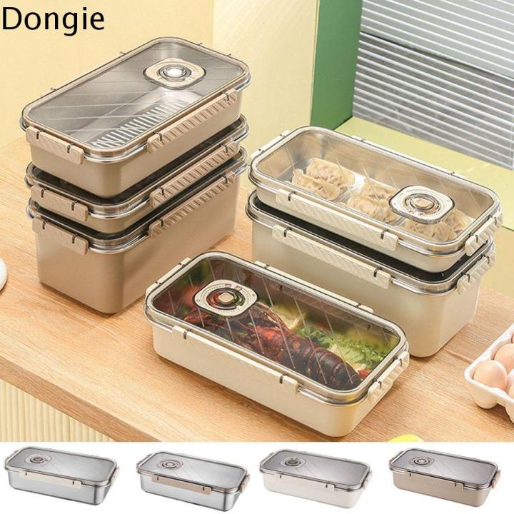 DONGIE 2000ml/3500ml/5800ml Hộp bánh bao thép không gỉ 304 Hình chữ ...