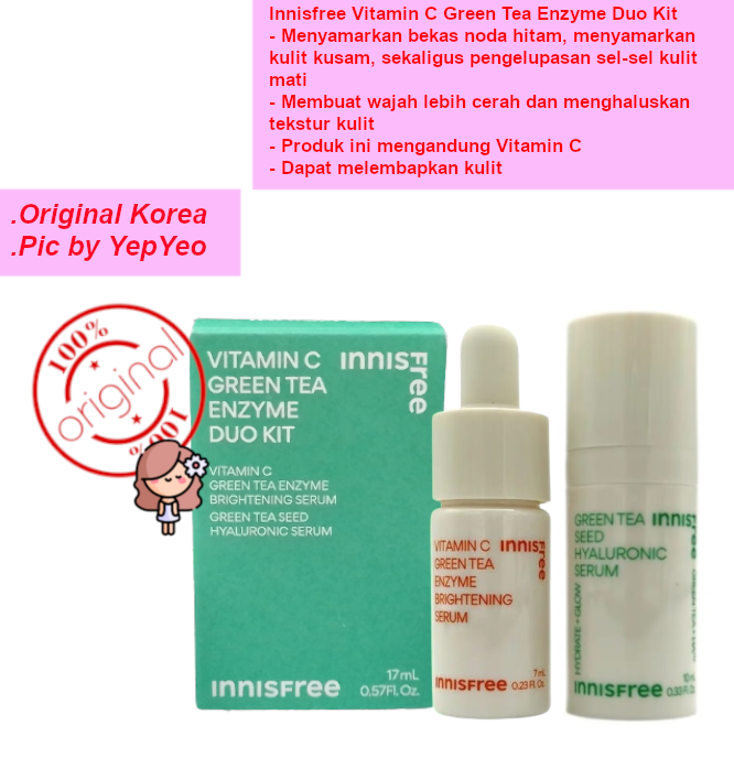 Innisfree Vitamin C Green Tea Enzyme Duo Kit | Lazada Indonesia