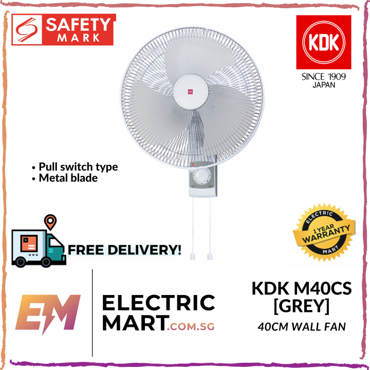 KDK M40CS 40cm Wall Fan [GREY] Local Singapore Stocks with Singapore ...
