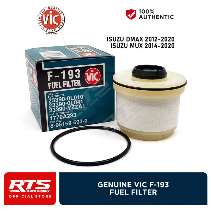 VIC Fuel Filter F193 for Isuzu Dmax ( D-max ) / Mux ( Mu-x ) 2014 2015 ...