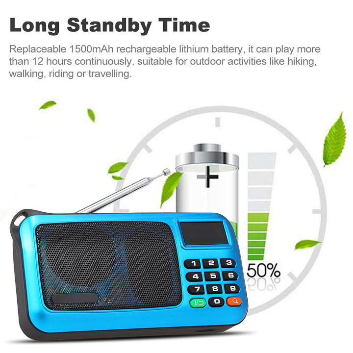 Fansline- W405 FM วิทยุดิจิตอลแบบพกพา USB สายคอมพิวเตอร์ลำโพงไฮไฟ ...