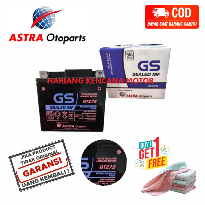Aki Motor GS ASTRA Kering GTZ7S MF Cbr 150, Satria FU 150, Sonic 150R ...