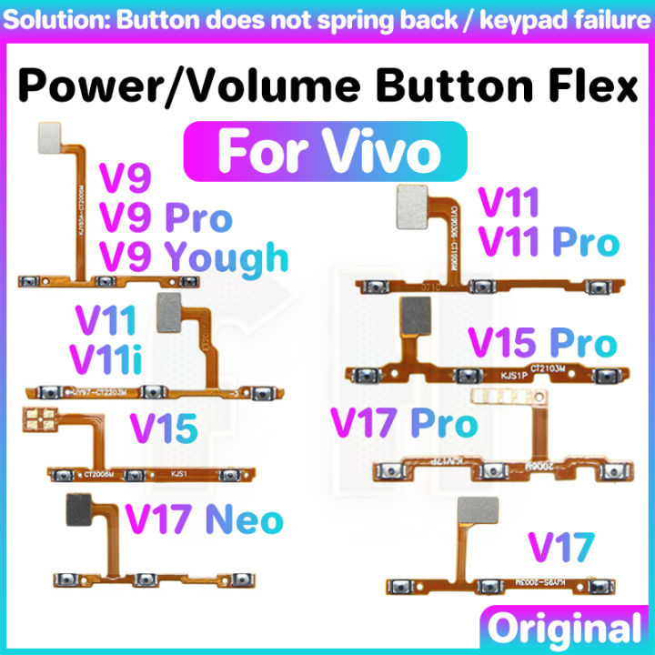 Power Volume button flex For Vivo V9 V11 V11i V15 V17 Pro Yough Neo Switch ON OFF Key Mute ...