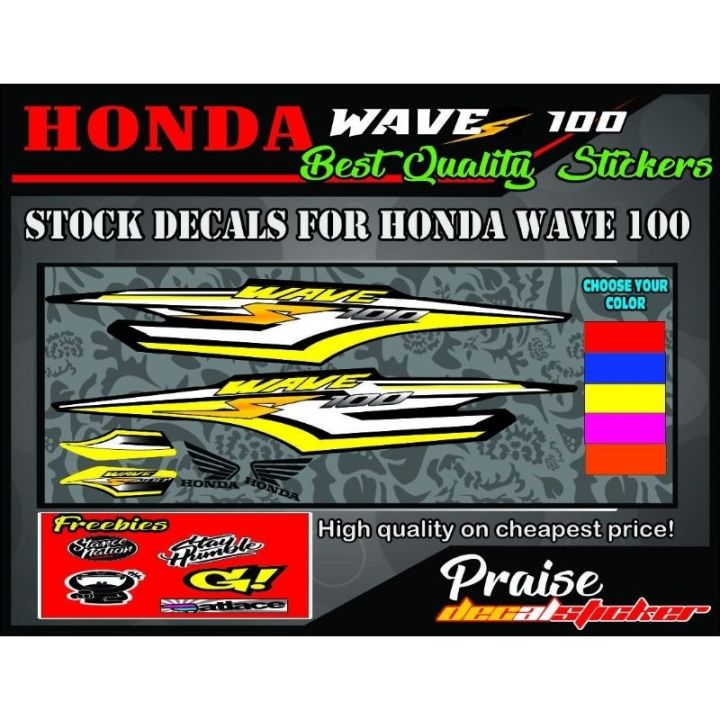 【COD】 Honda ( Wave 100 S design ) stock decals | Lazada PH