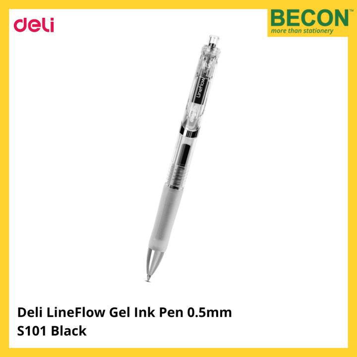 Deli LineFlow Gel Ink Pen 0.5mm S101 Black | Lazada