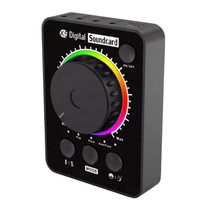 (QFGB) New Product X5 Live Broadcast Sound Card Set Live Sound Card ...