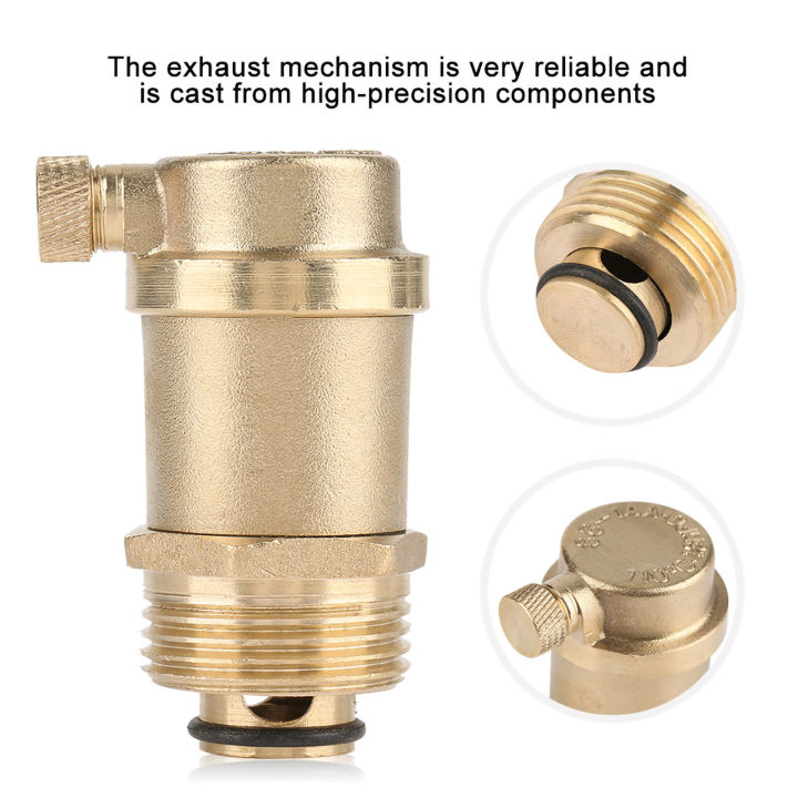 Air Vent valve DN25 G1 Brass Automatic Air Vent valve for Solar Water Heater Pressure Relief ...