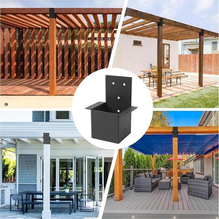 2Pcs Corner Support Pergola Brackets 4x4in Rafter Post Brackets Pergola ...