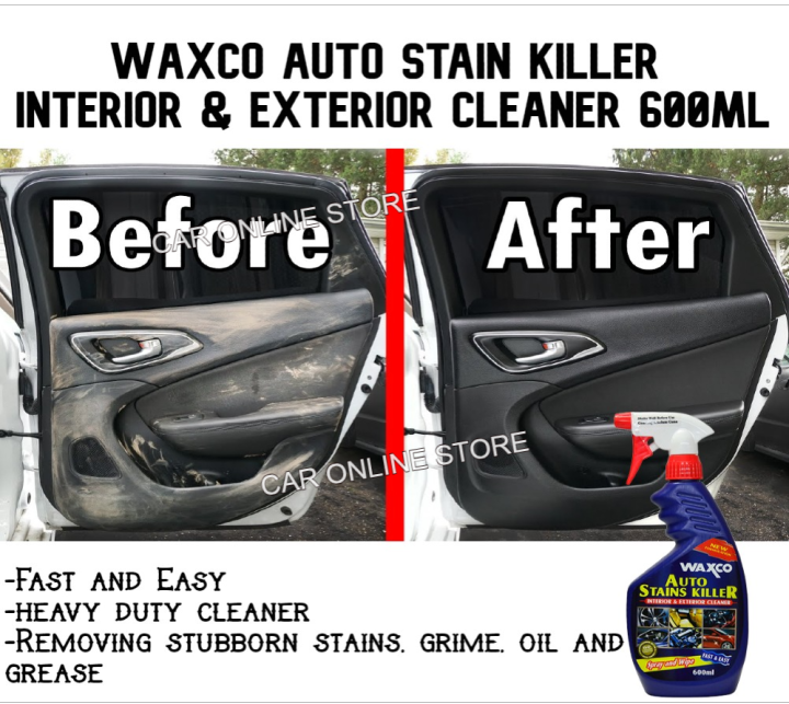 Waxco Auto Stain Killer Interior & Exterior Cleaner 600ml | Lazada