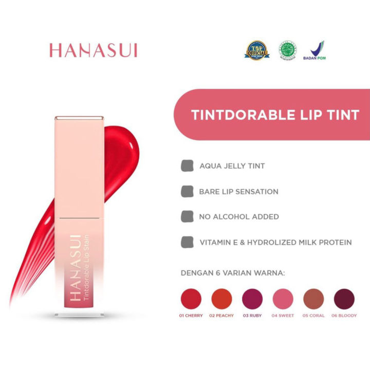 HANASUI Tintdorable Lip Stain Hanasui Liptint Lip Tint by NATURNIC ...