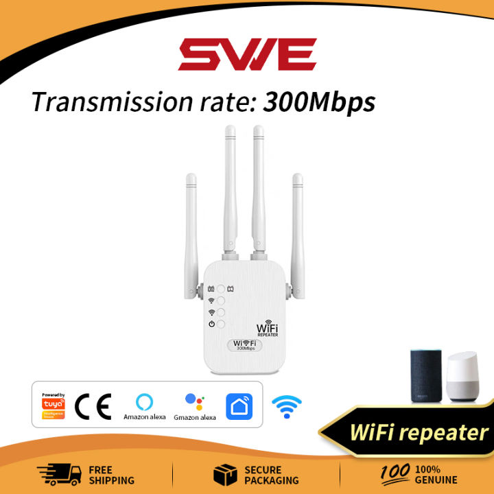 SWE 1200Mbps WiFi Repeater Wireless 5G 2.4G Dual-band WIFI Extender ...